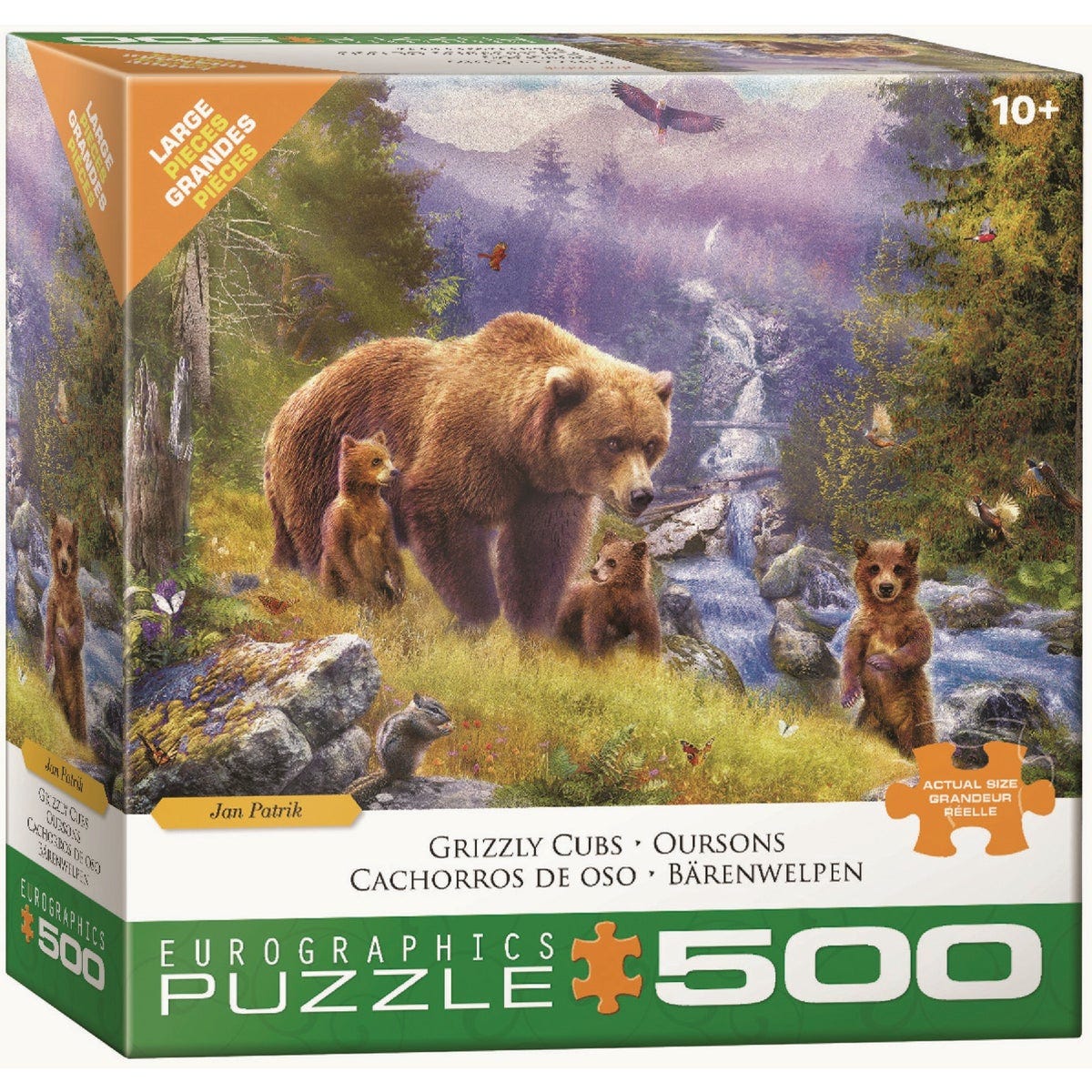 Eurographics XL Piece Grizzly Cubs by Jan Patrik Puzzle (500-Piece ...