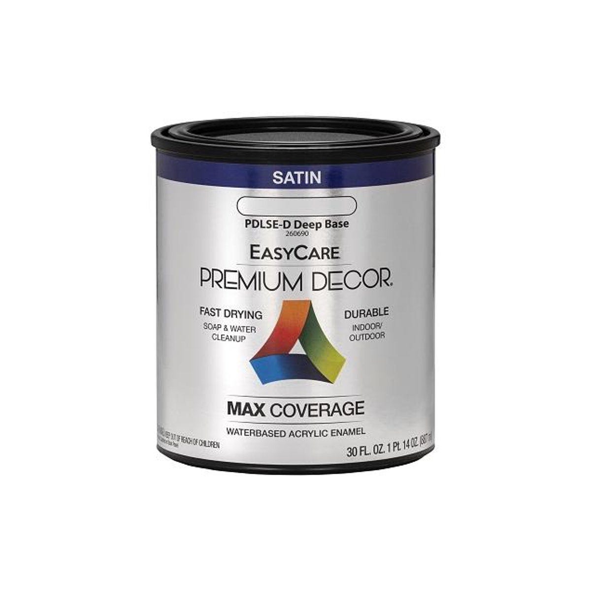 EasyCare Premium Decor 1 Qt. Deep Base Satin Acrylic Paint | True Value ...