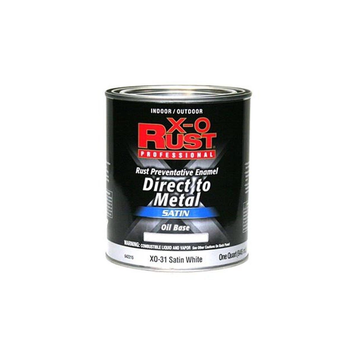 EasyCare X-O Rust 1 Qt. Interior/Exterior Satin White Premium Anti-Rust ...