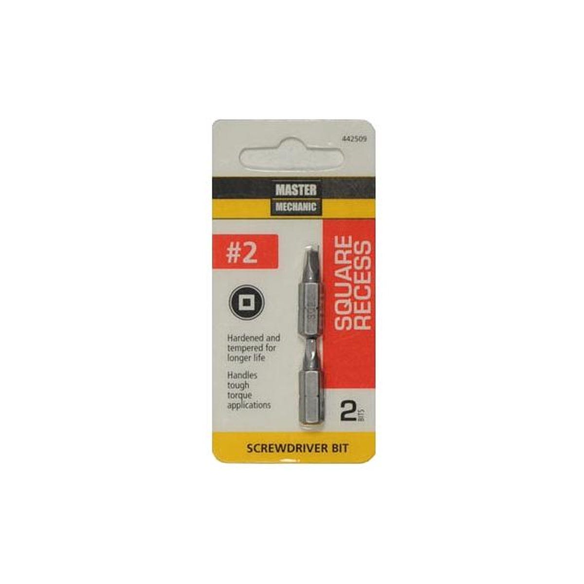 Master Mechanic 1 In. #2 Square Recessed Bit Tip (2-Pack) | True Value ...