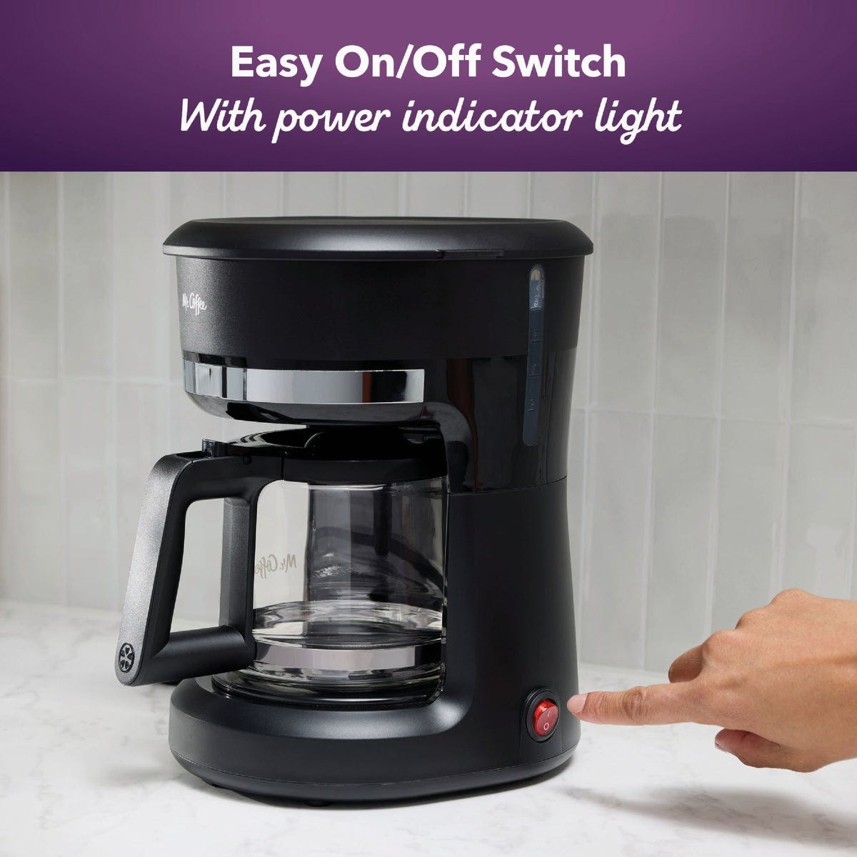 Mr. Coffee Mini Brew Switch Coffee Maker, 5-Cup Coffee Maker, Black ...