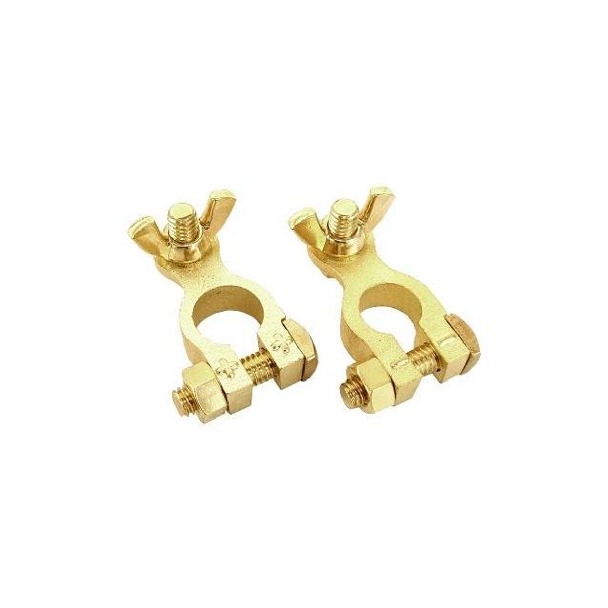 Uriah Brass Wing Nut Post Top Universal Automotive Battery Terminal (2 ...