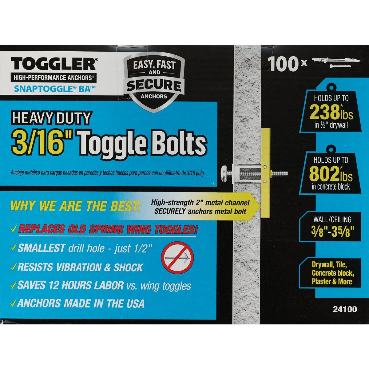 Toggler Snaptoggle 3/16-24 x 2 In. Toggle Bolt (100-Count) | True Value ...