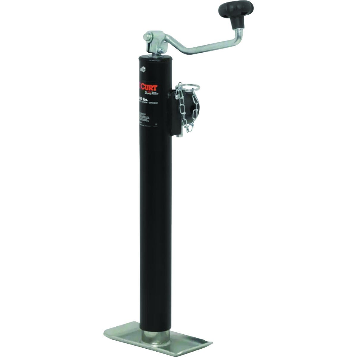 Curt 2000 Lb. Pipe-Mount Swivel Jack With Top Handle, 15 In. Travel ...