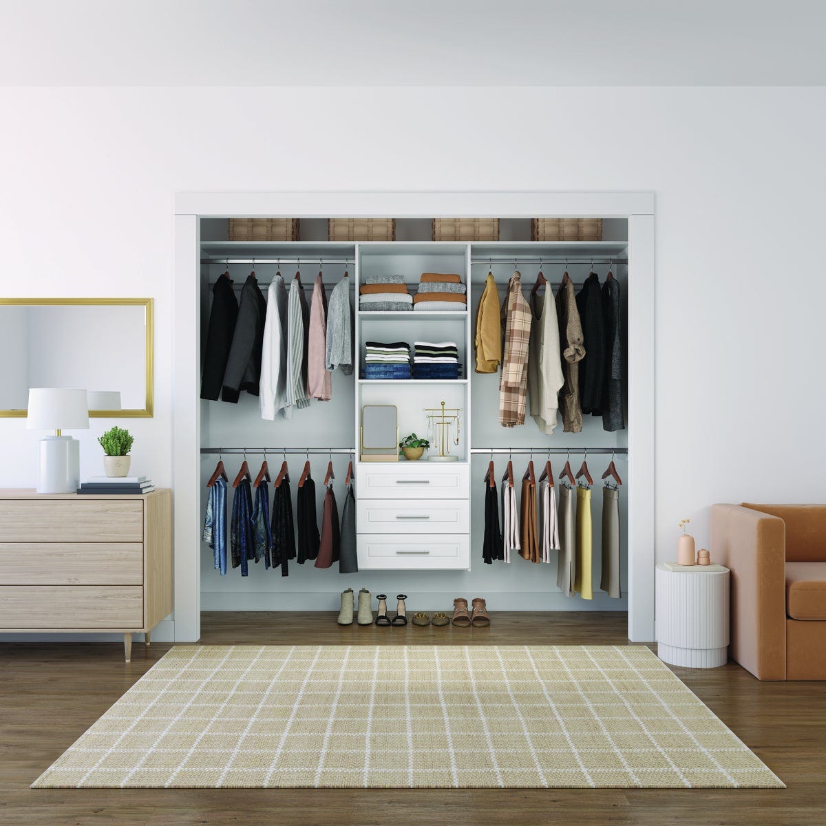 Easy Track Create Collection Wood Laminate 8 In. Drawer Kit (3-Pack ...