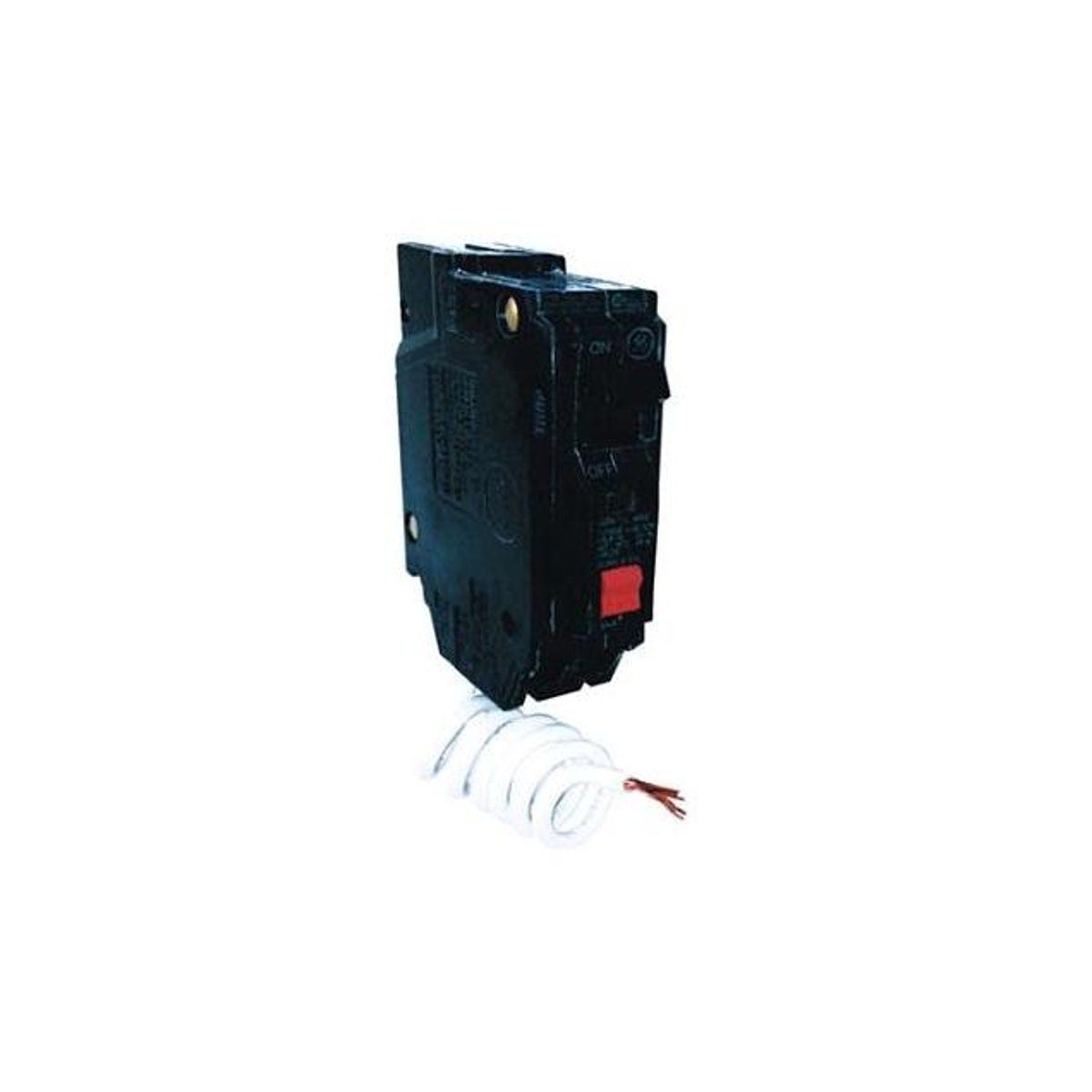 GE Industrial 15A Single Pole Ground Fault Interrupter Circuit Breaker ...