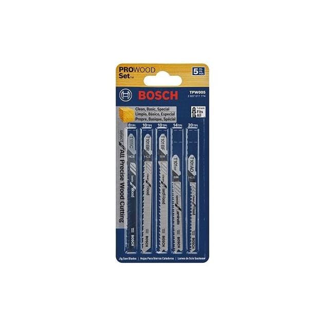 Bosch 5-Piece T-Shank Wood Cutting Jig Saw Blade Set | Do it Best