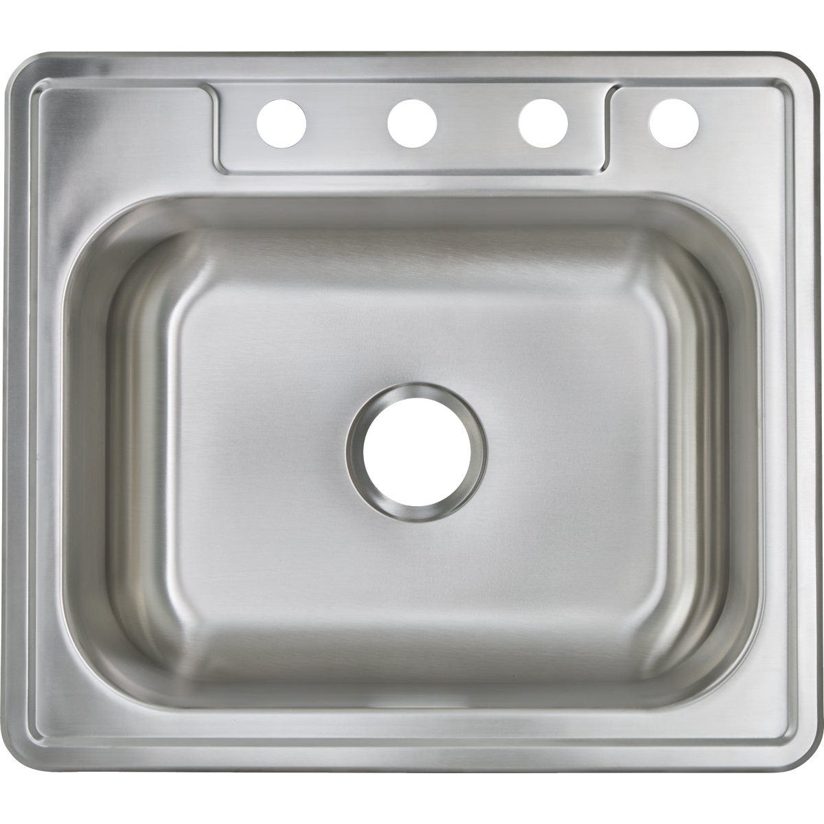 Common Goods 25 In. x 22 In. x 8 In. Single Bowl Top Mount Kitchen Sink ...