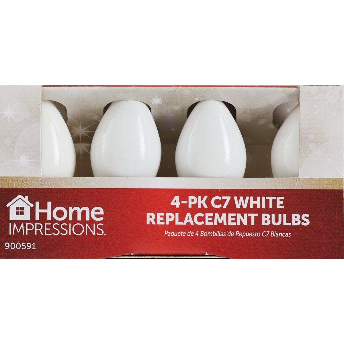 Home Impressions C7 White Ceramic 125V Replacement Light Bulb (4-Pack ...