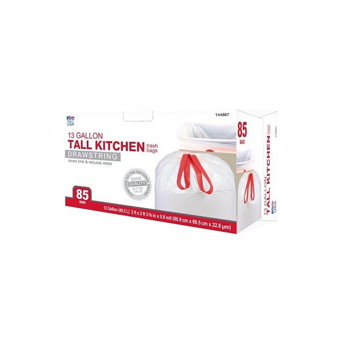 True Value 13 Gal. Drawstring Tall Kitchen Trash Bags (85-Ct.) | True ...