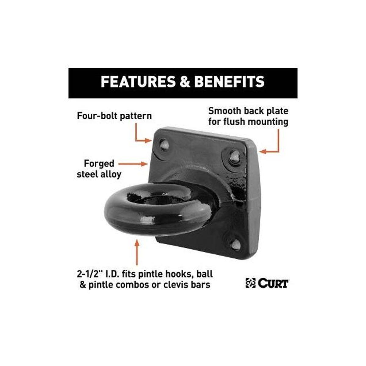 Curt 35,000 Lb. Black Steel Pintle Hitch Lunette Ring | Do it Best