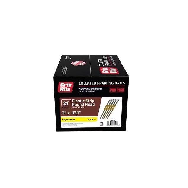 Grip-Rite 4000-Pack 3 In. Steel Collated Framing Stick Nails | Do it Best
