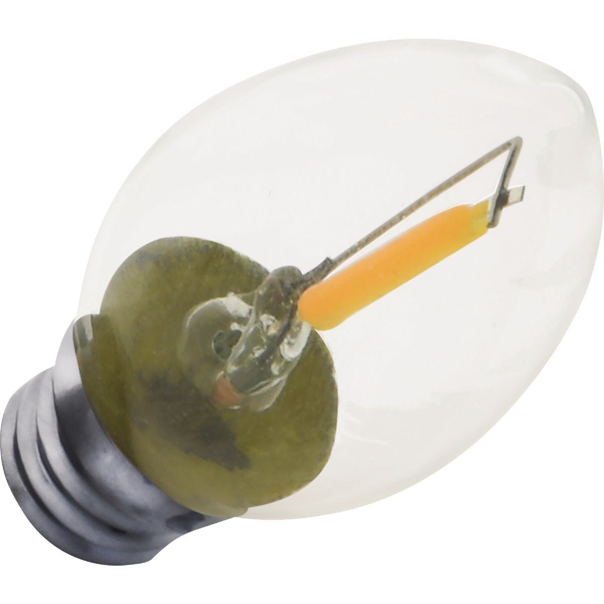 Satco 7W Equivalent C7 Candelabra Base 2700K Clear LED Bulb (2-Pack ...