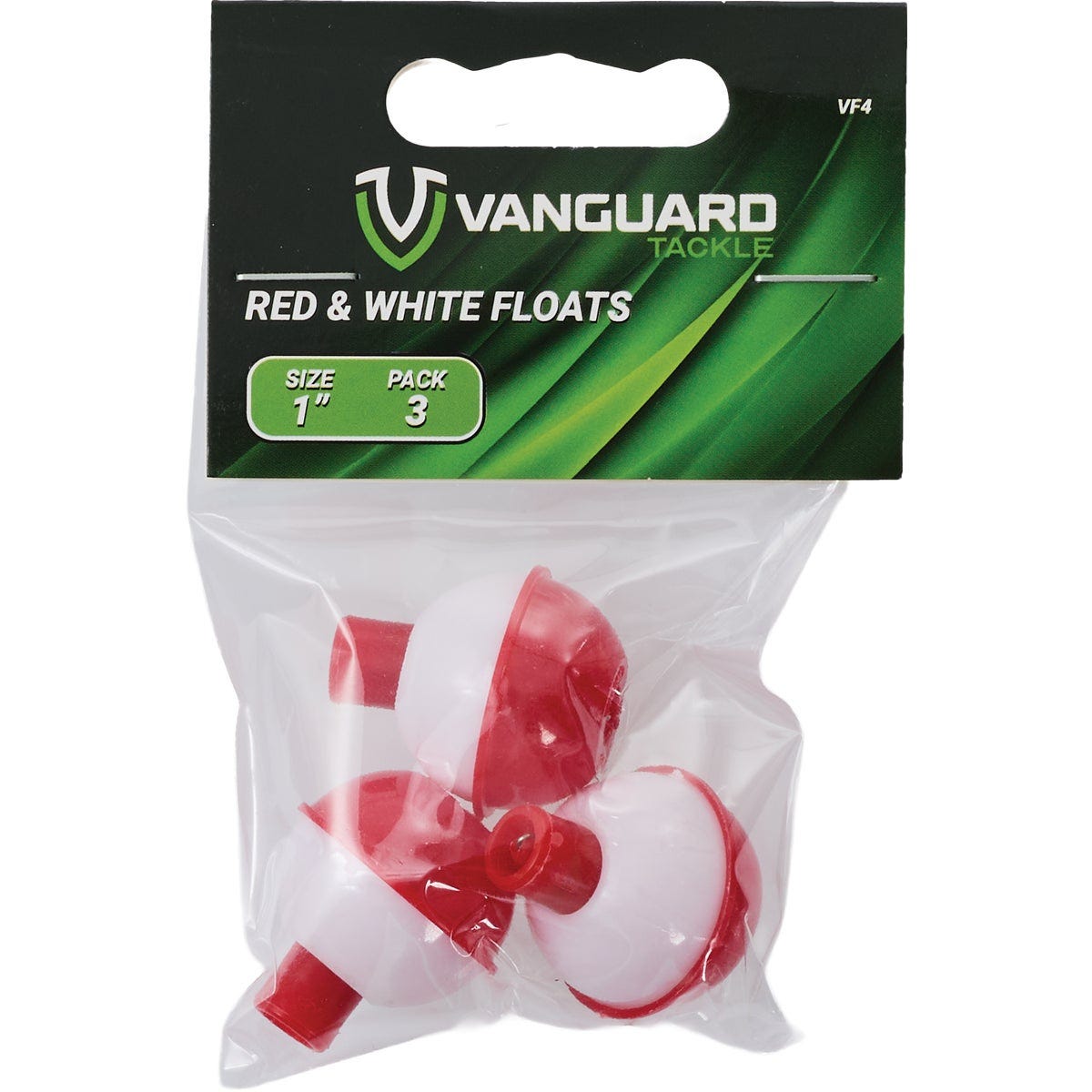 Vanguard 1 In. Red & White Push-Button Fishing Bobber Float (3-Pack ...
