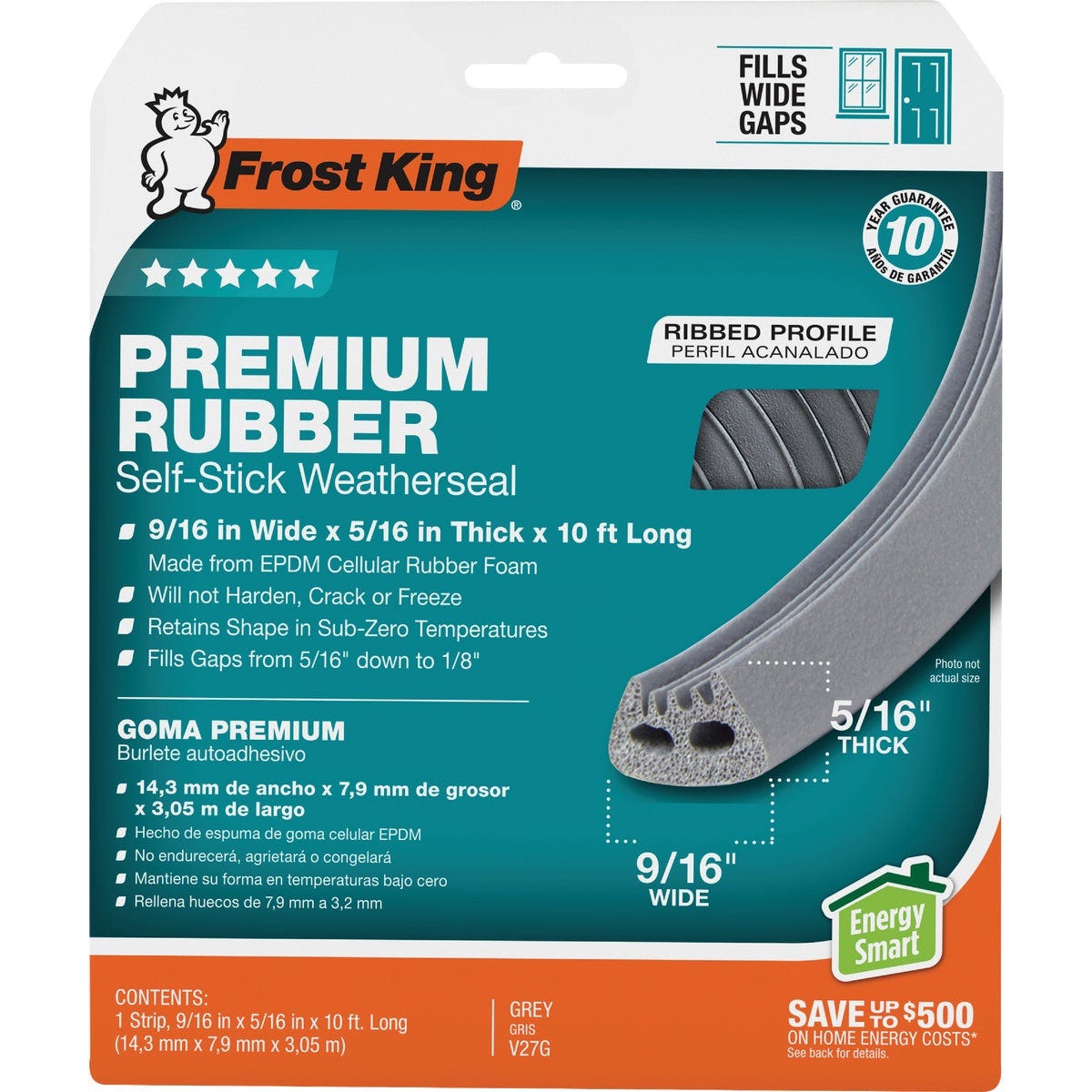 Do it Best 9/16 In. x 10 Ft. Gray Wide Weatherseal Tape | Do it Best