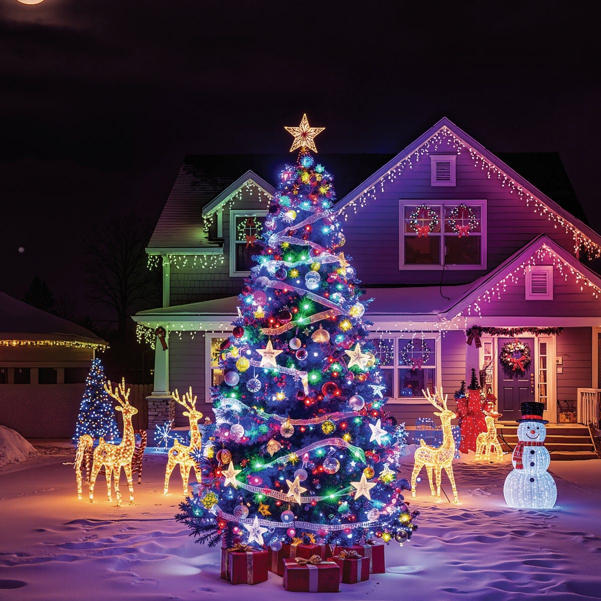 Ollny RGBIC 300-Bulb LED Smart Waterproof String Light Set | Do it Best