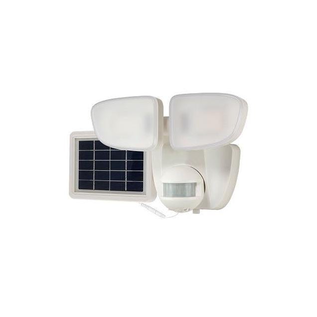 Cooper Lighting White Solar Dual-Head LED Motion Activated Security ...