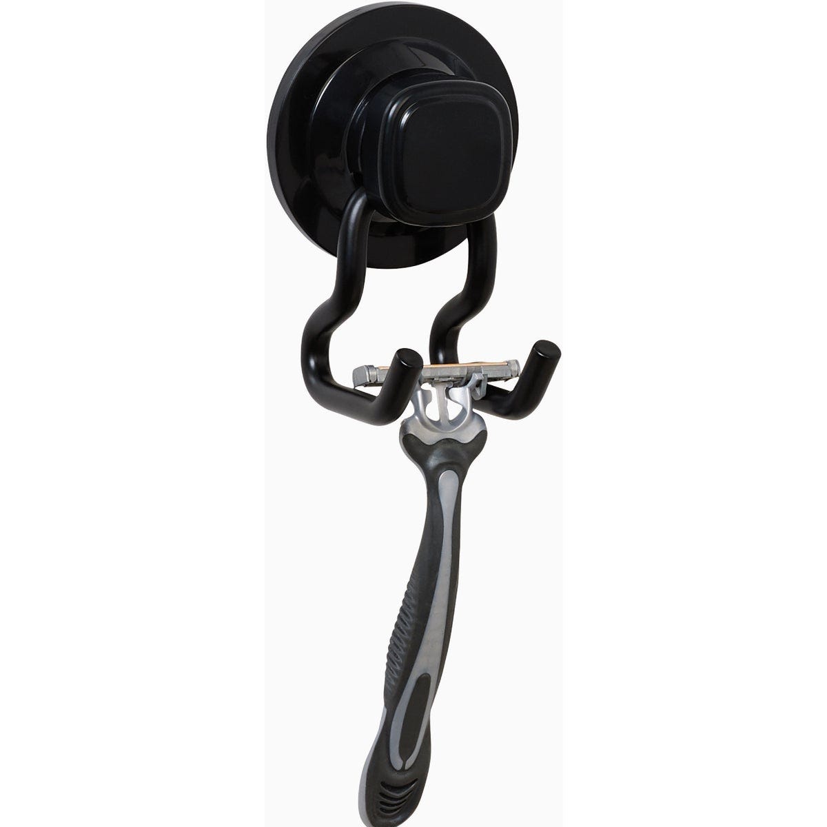 Zenna Home Rustproof Matte Black Power Grip Pro Adhesive/Suction Shower ...