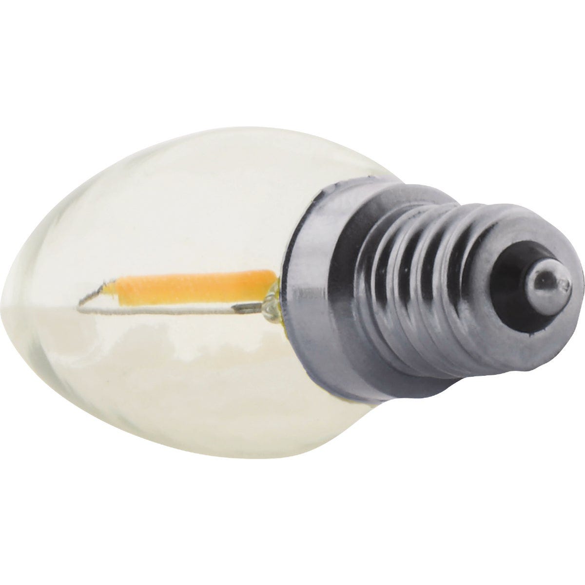 Satco 7W Equivalent C7 Candelabra Base 2700K Clear LED Bulb (2-Pack ...