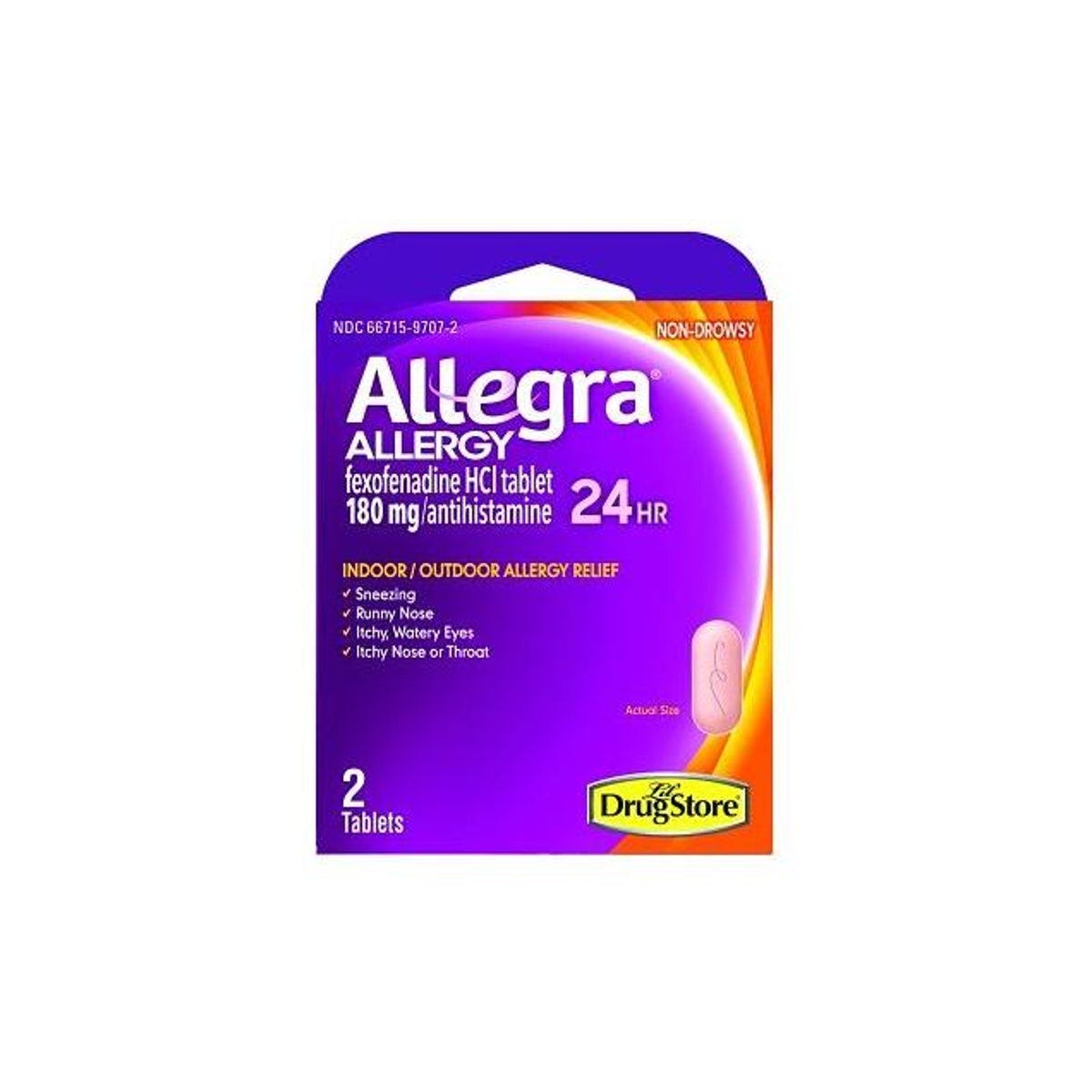 Lil' Drug Store 2-Ct. 180mg Non-Drowsy Allegra Allergy Relief | True ...