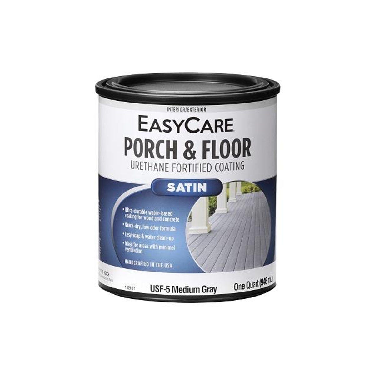 EasyCare 1 Qt. Medium Gray Urethane Fortified Interior/Exterior Satin ...