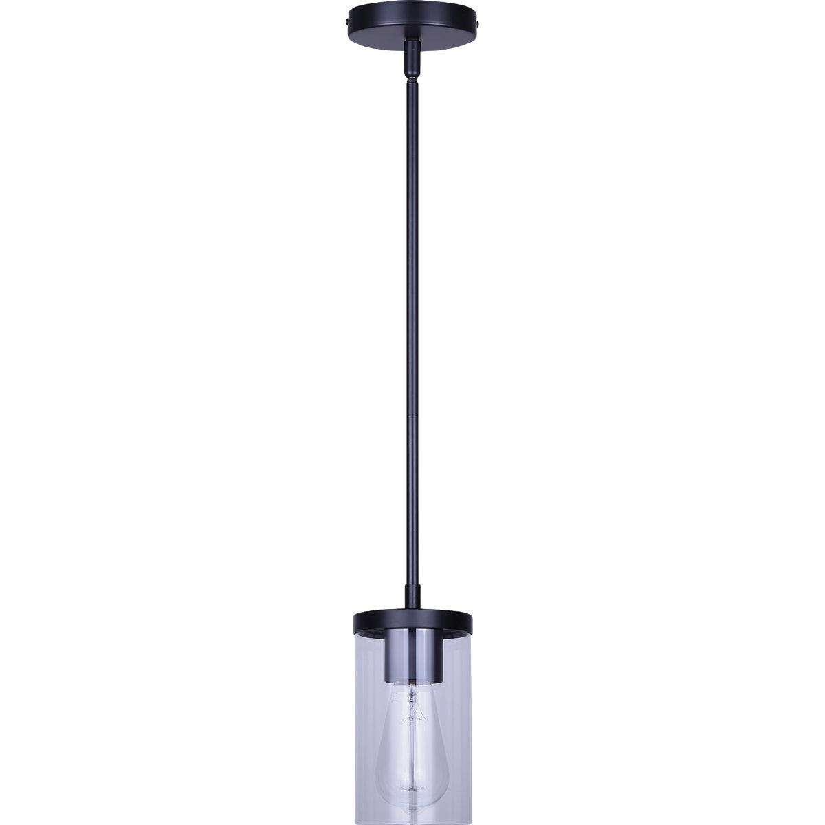 Canarm Britton Black Pendant Light Fixture, Clear Glass | True Value ...