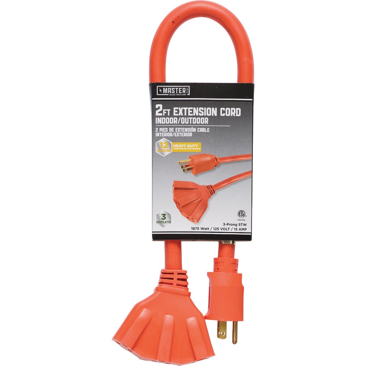 Master Electrician 2 Ft. 12/3 Extension Cord with Powerblock | True ...