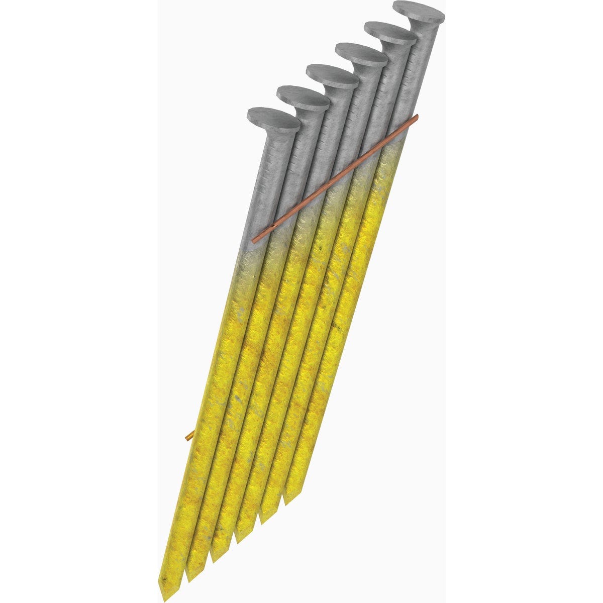 Grip-Rite 3 In. x 0.131 In. 28 Deg. Wire Weld Bright Coated Smooth ...