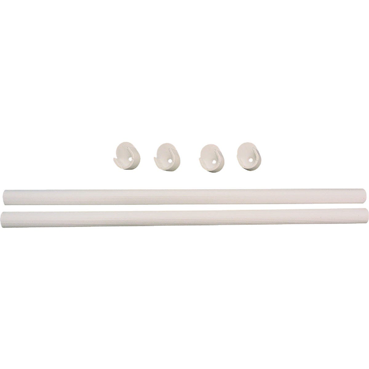 Easy Track 2 Ft. x 1 In. Closet Rod & Ends, White | True Value Hardware