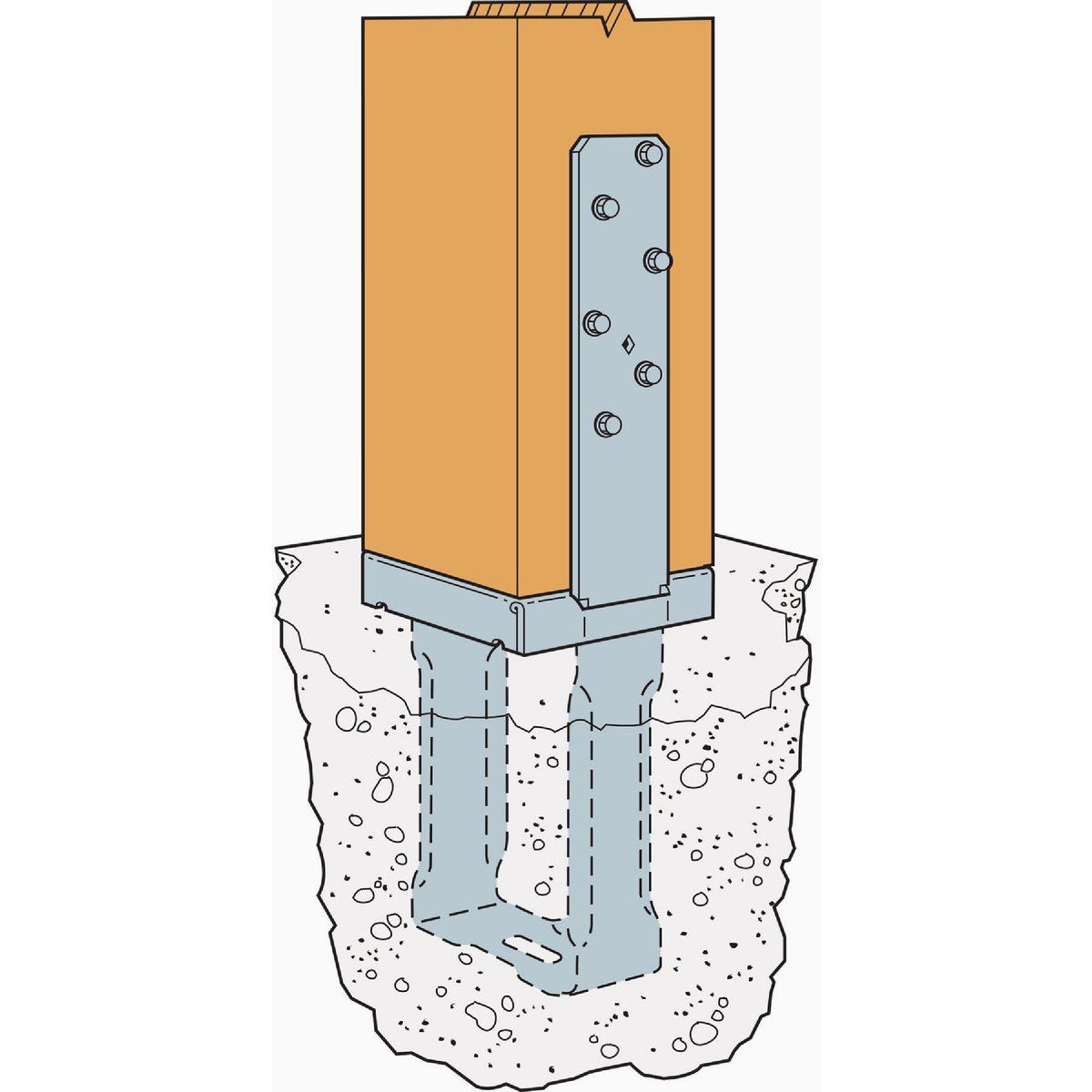 Simpson Strong-Tie 8 In. x 8 In. 12 ga Galvanized Column Base | True ...