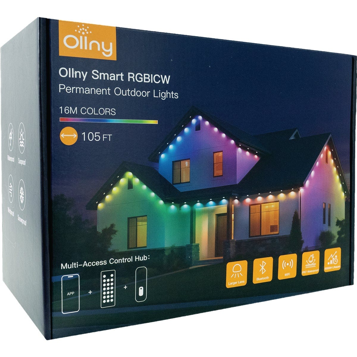 Ollny 105 Ft. RGBICW LED Smart Permanent Outdoor Light Set | True Value ...