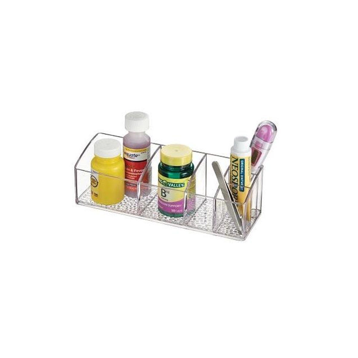 iDesign Med+ 9 In. x 3 In. x 2 In. Clear Divided Vanity Organizer | Do ...
